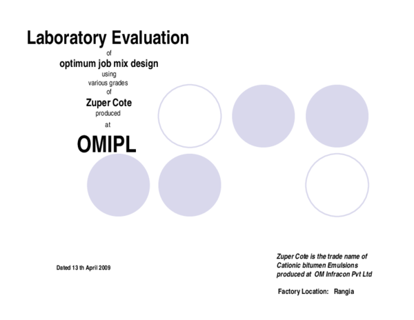 (PDF) Laboratory Evaluation of optimum job mix design