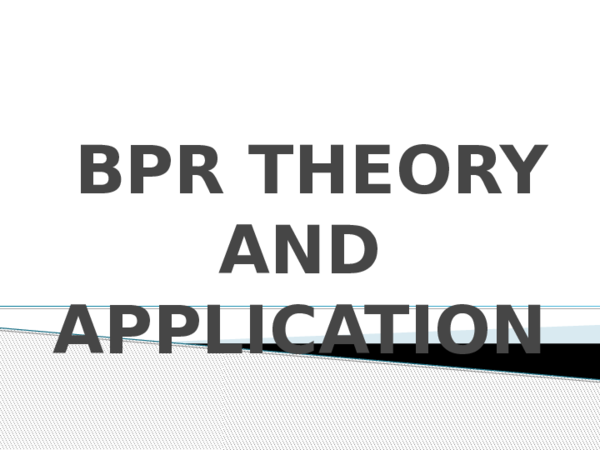 (PPT) BPR THEORY AND ITS APPLICATION IN CIVIL SERVICE