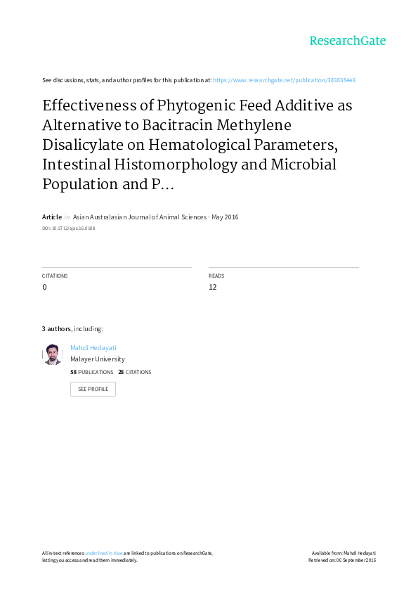 (PDF) Phytogenics As Feed Additives In Poultry Production: A Review | Dr. Melkamu Bezabih ...