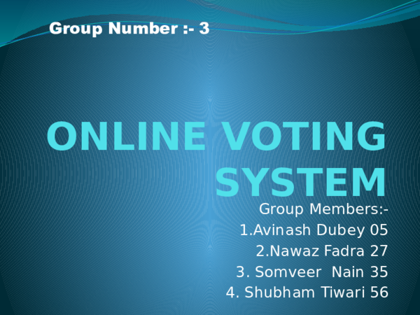 (PPT) ONLINE VOTING