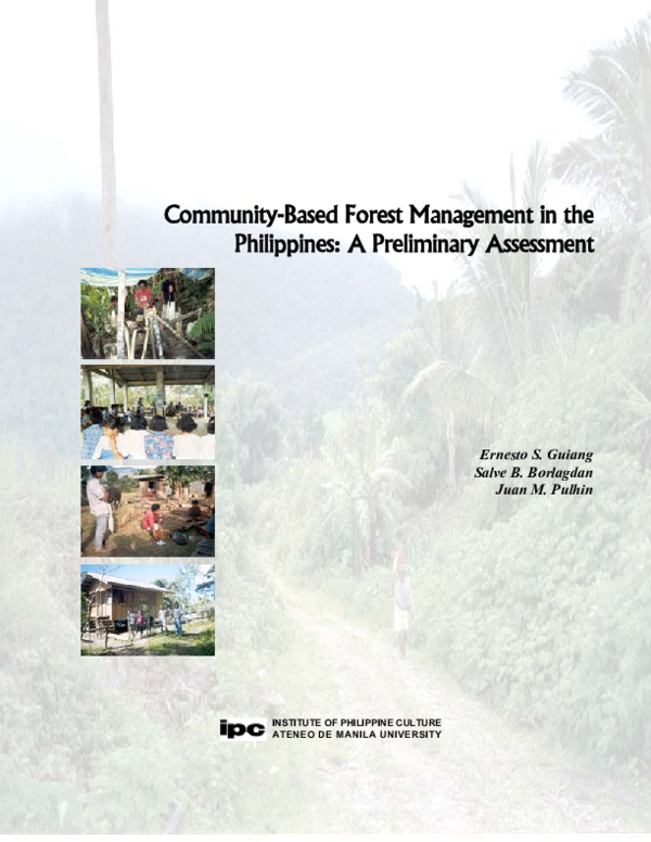 (PDF) Community-Based Forest Management in the Philippines: Retrospect ...
