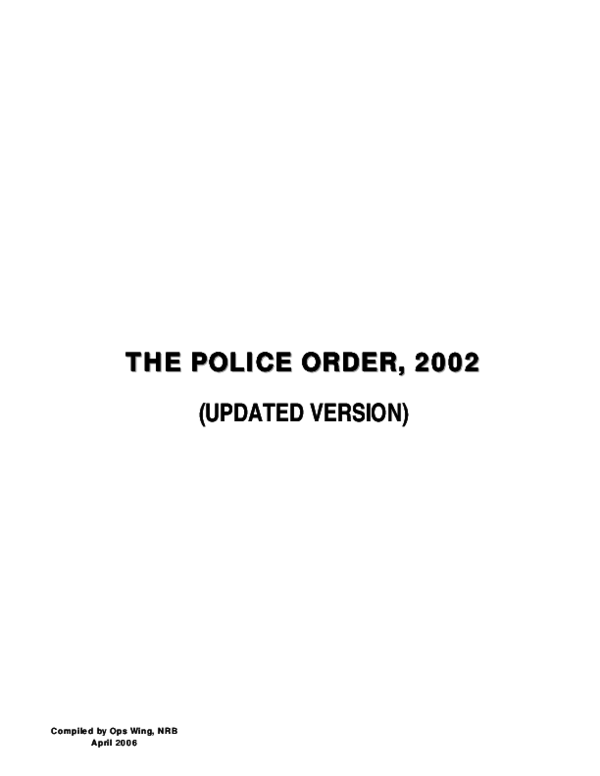 (PDF) Police order 2002 updated version