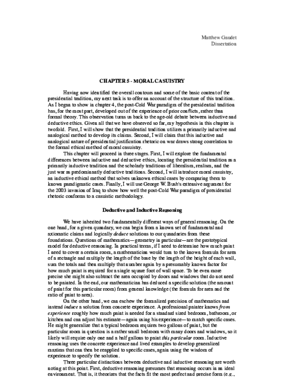 (PDF) Chapter 5 - Moral Casuistry