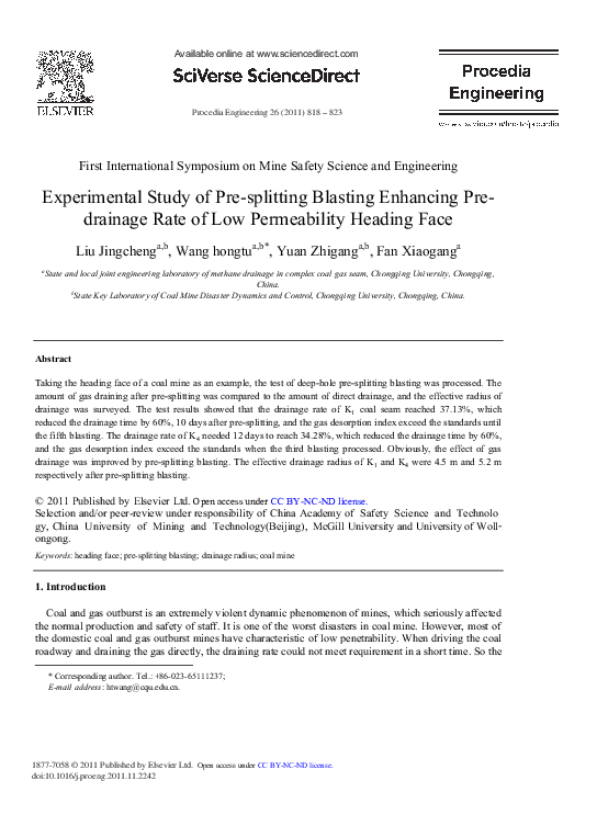(PDF) Experimental Study of Pre-splitting Blasting Enhancing Pre ...