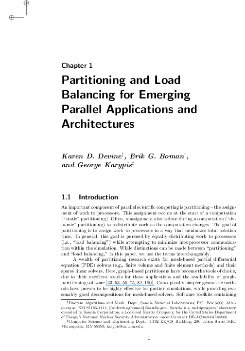 Pdf Chapter 1 Partitioning And Load Balancing For Emerging Parallel Applications And Architectures 4901