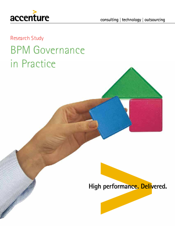 (PDF) Research Study - BPM Governance in Practice