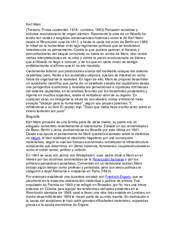 (DOC) Karl marx