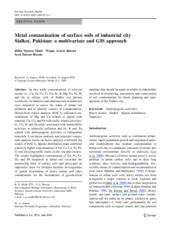 Pdf Spatio Temporal Microbial Water Quality Assessment Of Selected