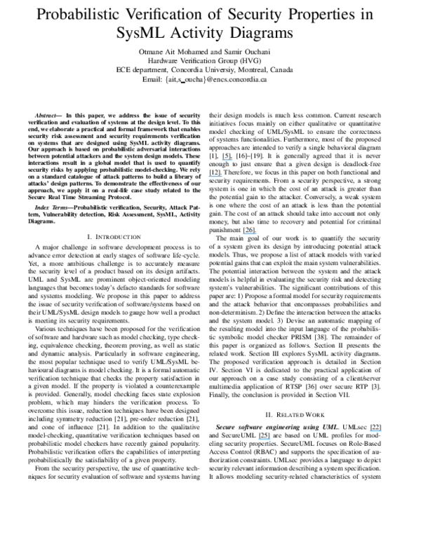 Pdf A Framework For Verifying Deadlock And Nondeterminism In Uml Activity Diagrams Based On