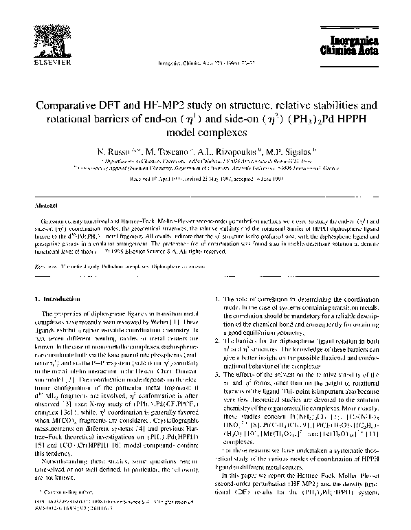 (PDF) Comparative DFT and HF-MP2 study on structure, relative ...