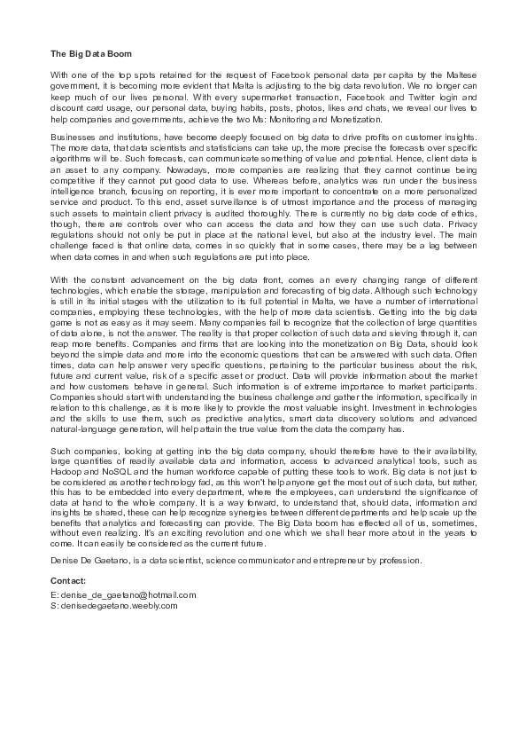 (PDF) The Big Data Boom