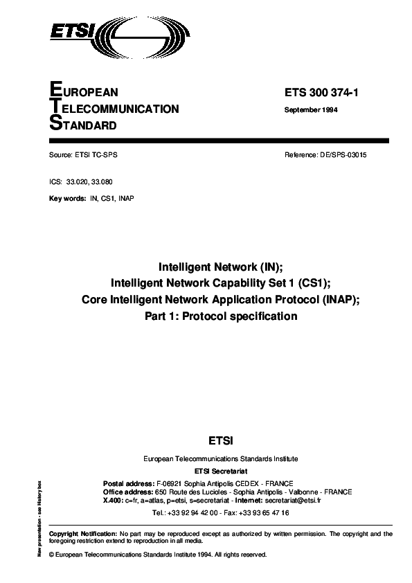 (PDF) Intelligent Network Application Protocol: CS1