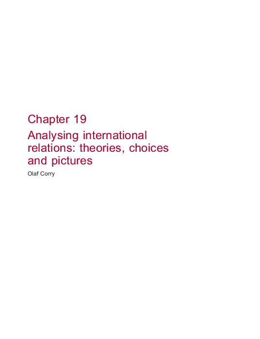 (PDF) Analysing international relations: theories, choices and pictures