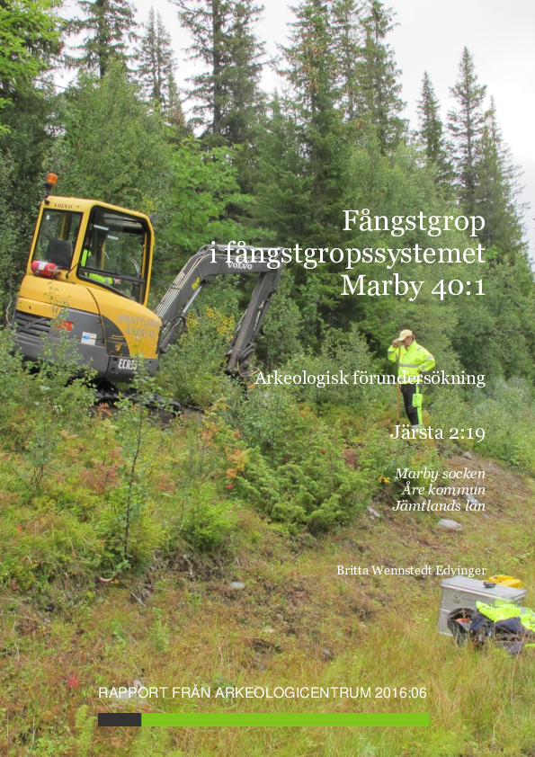(PDF) Fångstgrop i fångstgropssystemet Marby 40:1: arkeologisk ...