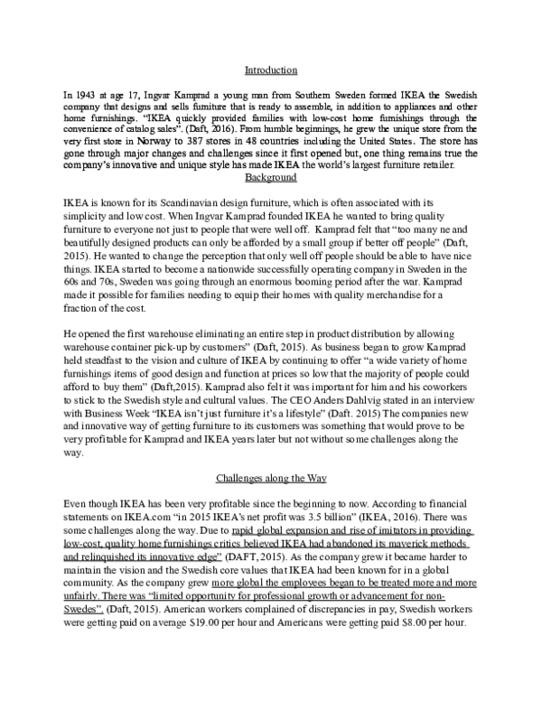 (DOC) Case Study IKEA