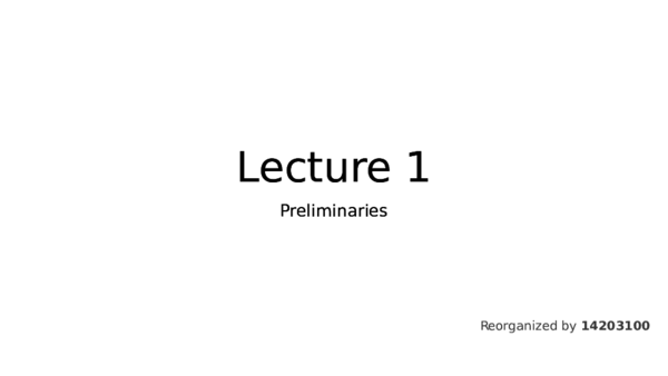 (PPT) Chapter 1: Preliminaries