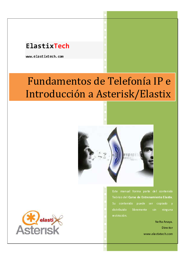 (PDF) ElastixTech Fundamentos de Telefonía IP e Introducción a Asterisk/Elastix
