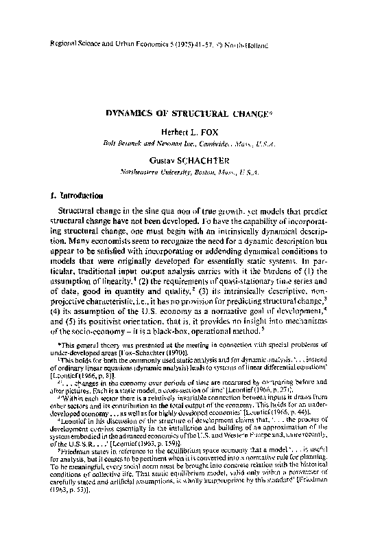 (PDF) Dynamics of structural change