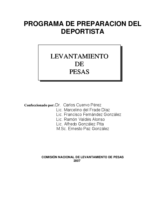 (PDF) PROGRAMA DE PREPARACION DEL DEPORTISTA