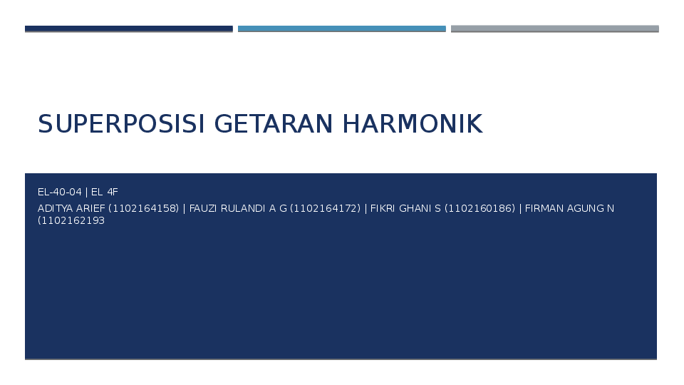 (PPT) Superposisi Getaran Harmonik