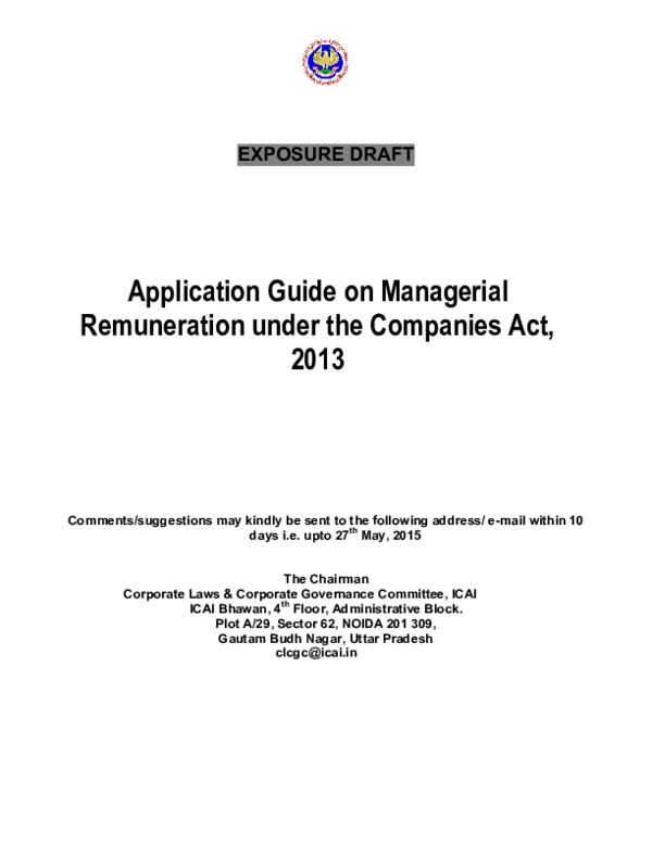 (PDF) Application Guide on Managerial Remuneration under the Companies ...