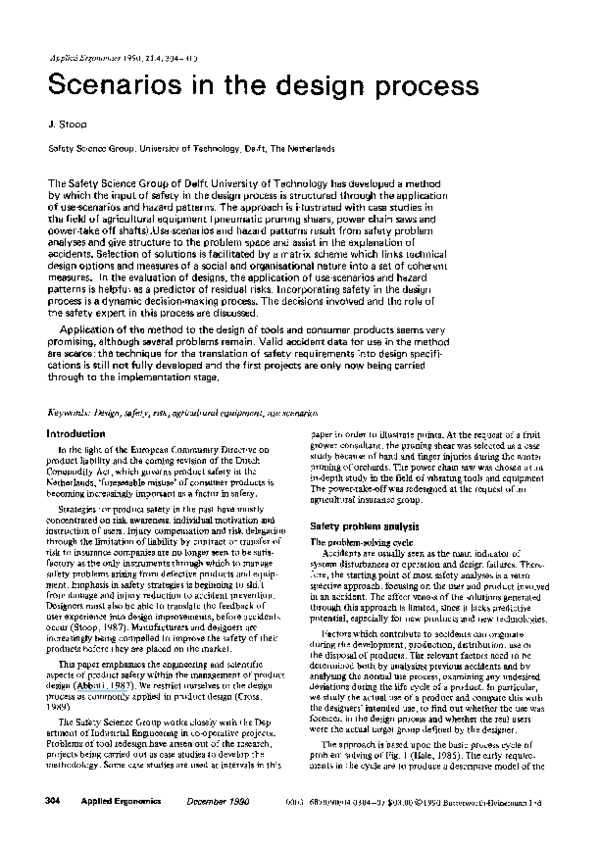 (PDF) Scenarios in the design process