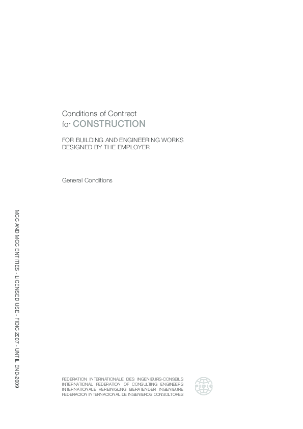 (PDF) Conditions of Contract for CONSTRUCTION FOR BUILDING AND ...