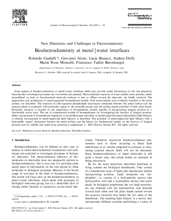 (PDF) New Directions and Challenges in Electrochemistry ...