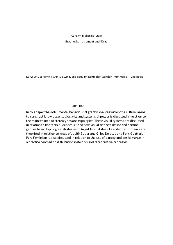 (PDF) Graphesis :instrument and li(n)e : Studio Research Journal Issue 4