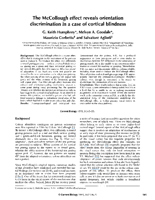 (PDF) The McCollough effect reveals orientation discrimination in a ...