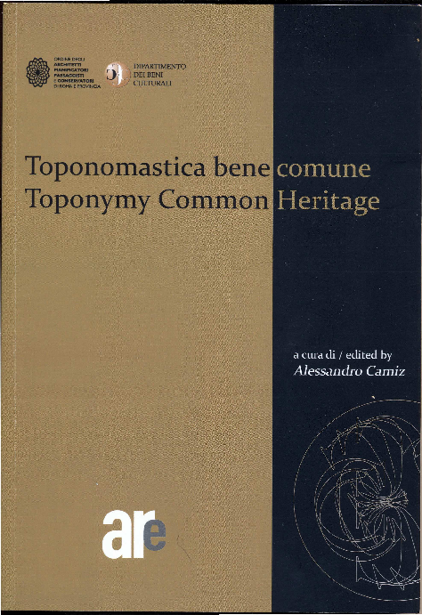 (PDF) Il contributo della toponomastica all'archeologia classica ...