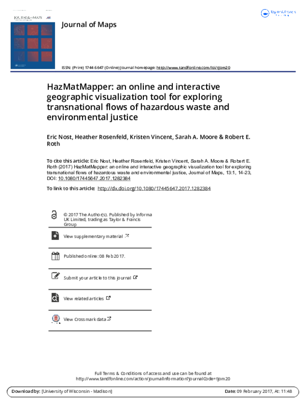 (PDF) HazMatMapper: an online and interactive geographic visualization ...