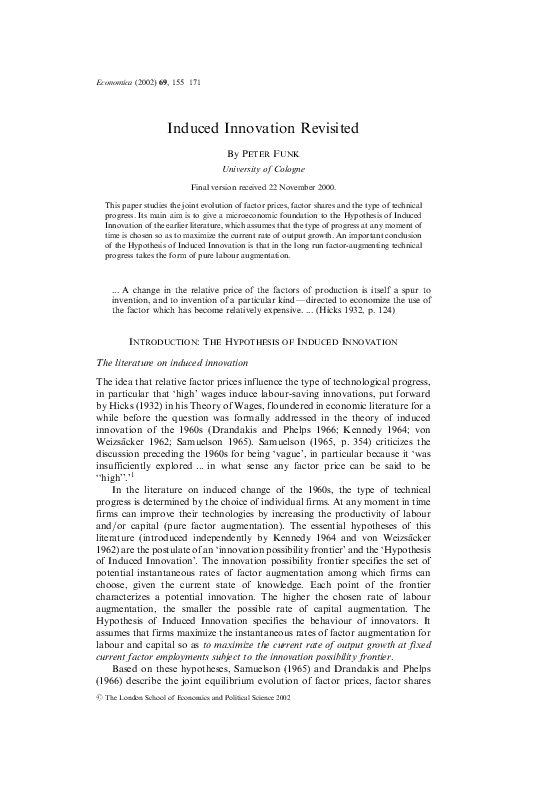 (PDF) Induced Innovation Revisited