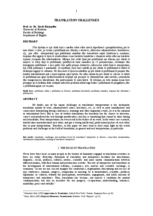 (DOC) TRANSLATION CHALLENGES