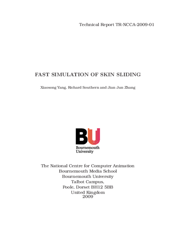 (PDF) Fast simulation of skin sliding