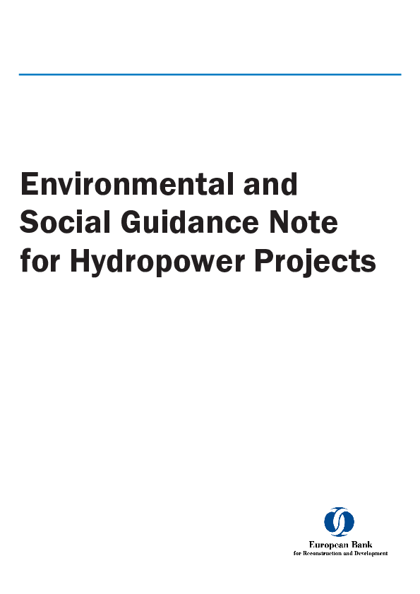 (PDF) Environmental and Social Guidance Note for Hydropower Projects