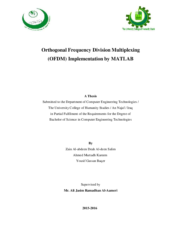 (PDF) Orthogonal Frequency Division Multiplexing (OFDM) Implementation ...