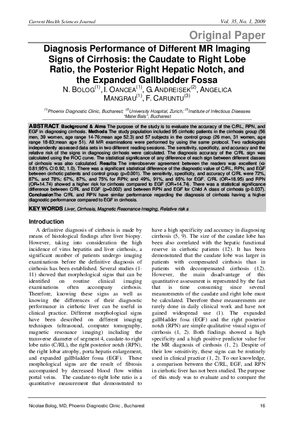 (PDF) Diagnosis Performance of Different MR Imaging Signs of Cirrhosis ...