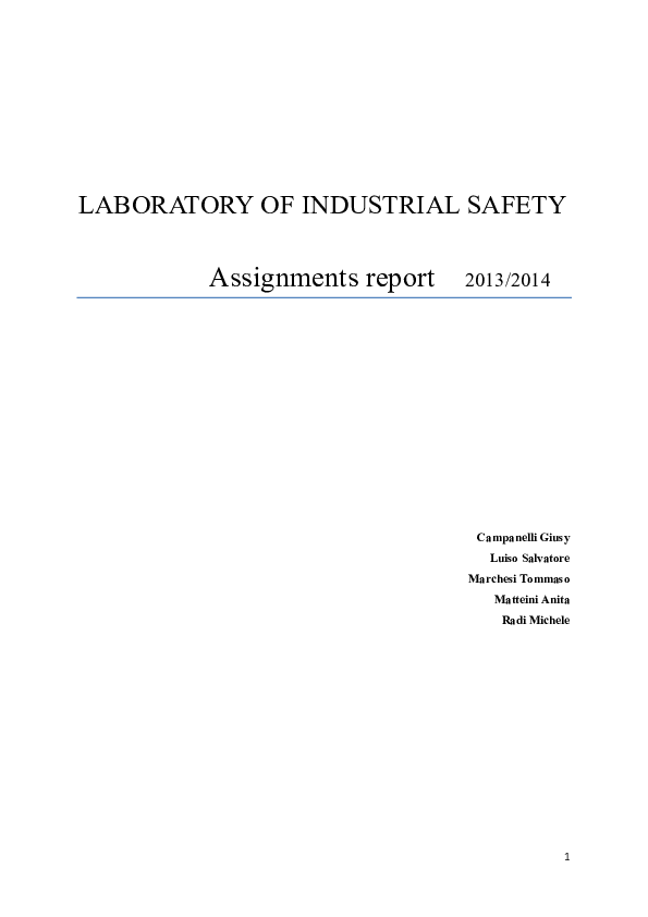 (PDF) Industrial Safety Report