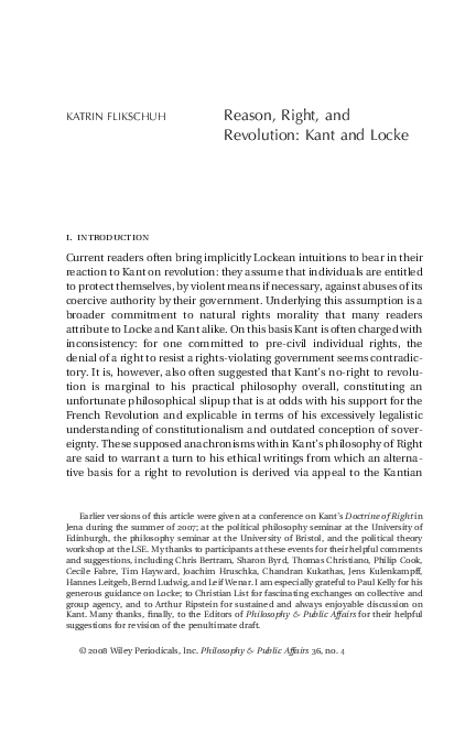 (PDF) Reason, Right, and Revolution: Kant and Locke