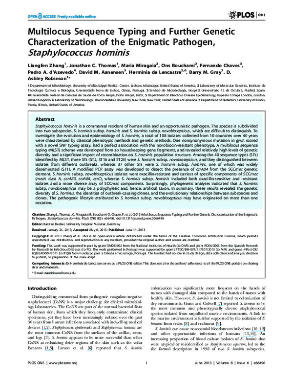 (PDF) Multilocus Sequence Typing and Further Genetic Characterization of the Enigmatic Pathogen ...