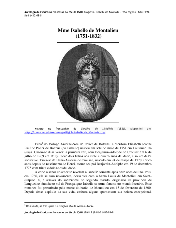 (PDF) Mme Isabelle de Montolieu (1751-1832)