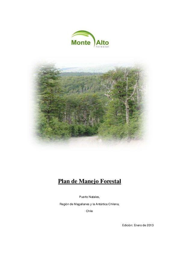 (PDF) Plan de Manejo Forestal