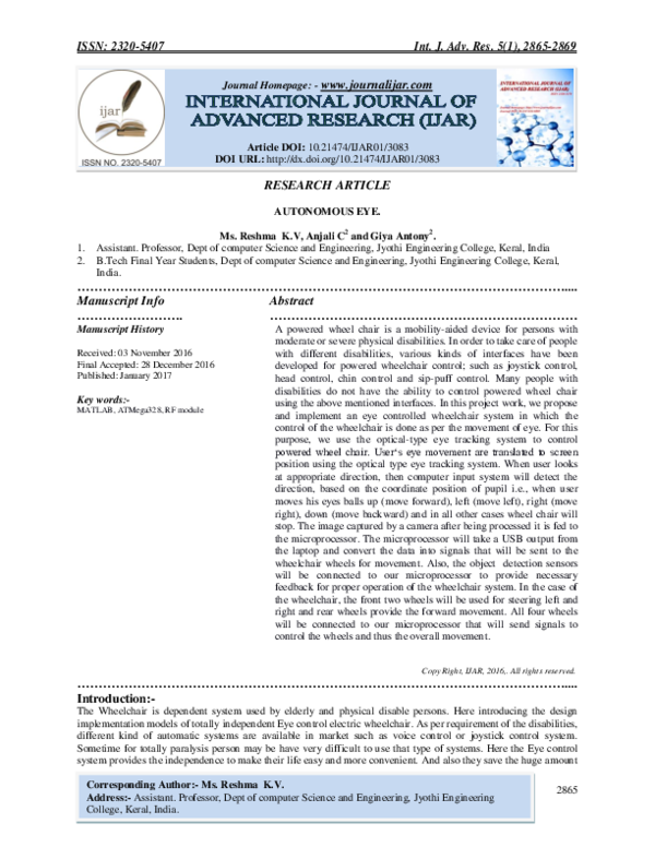 (PDF) AUTONOMOUS EYE