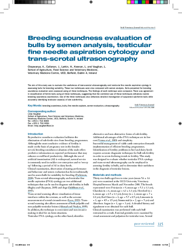 (PDF) Breeding soundness evaluation of bulls by semen analysis ...