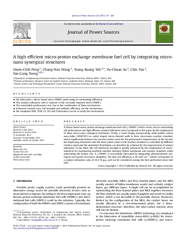 (PDF) A high efficient micro-proton exchange membrane fuel cell by ...
