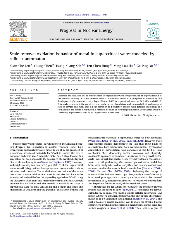 (PDF) Scale removal oxidation behavior of metal in supercritical water ...