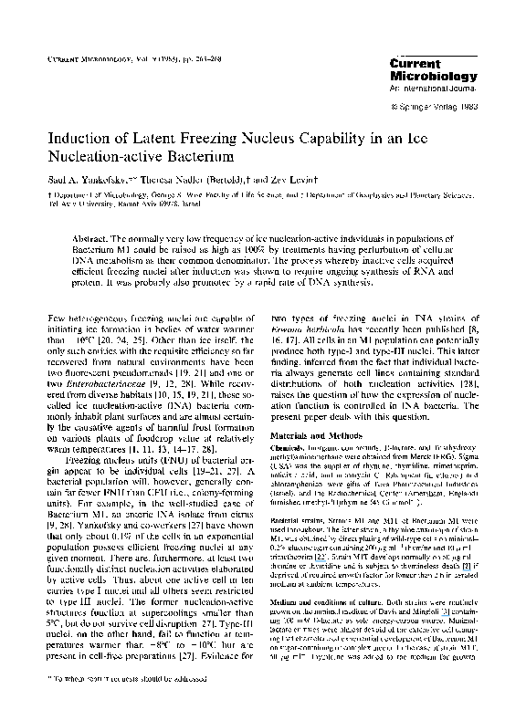 (PDF) Induction of latent freezing nucleus capability in an ice ...