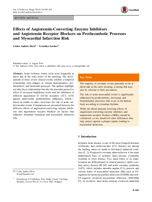 (PDF) Effects of Angiotensin-Converting Enzyme Inhibitors and ...