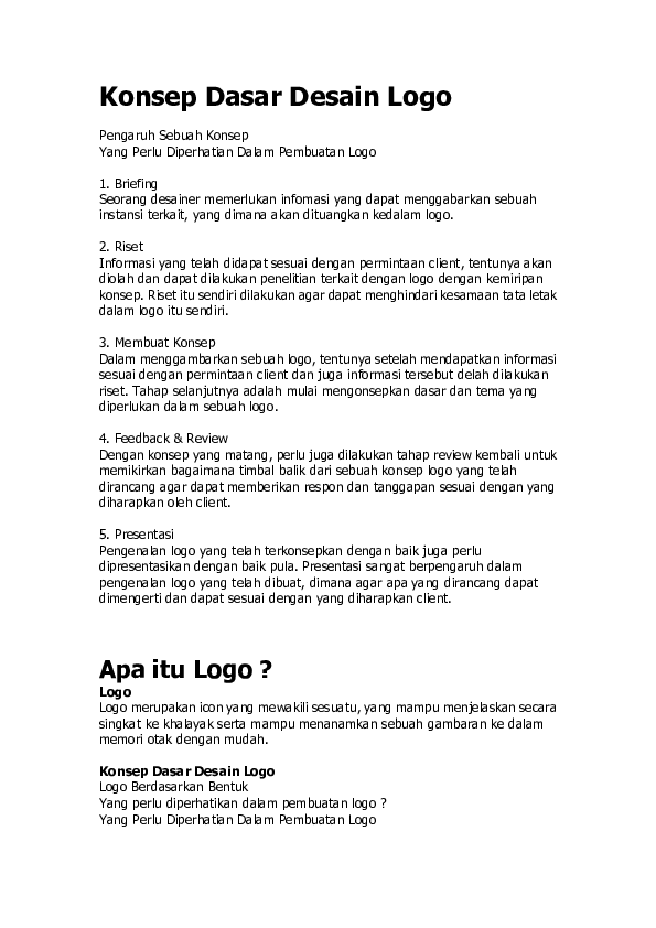 (PDF) Konsep Dasar Desain Logo